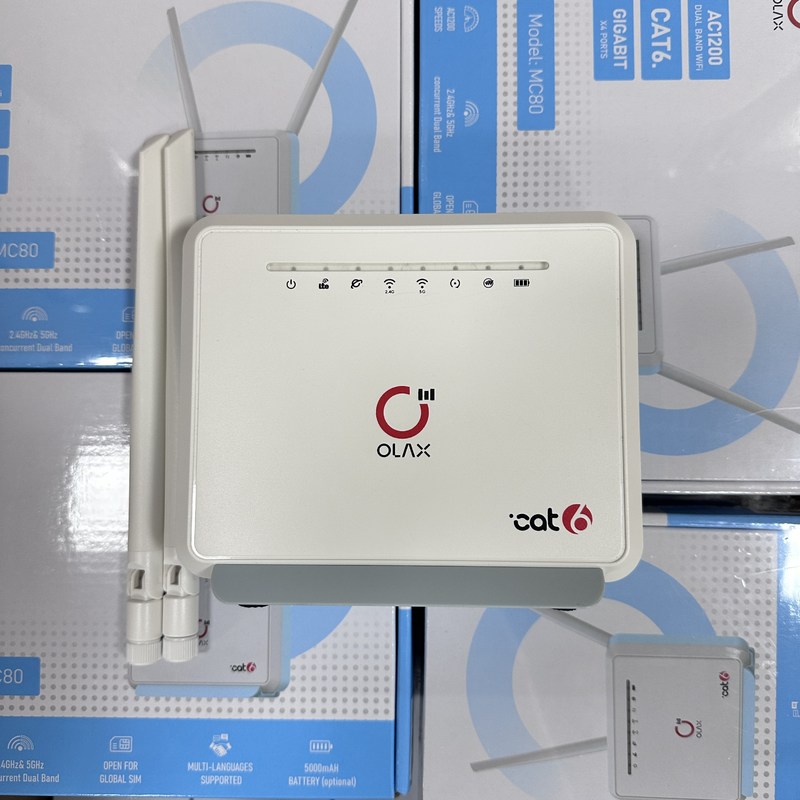 OLAX MC80 태블릿 4G 5G lte 와이파이 추적 라우터 CAT6 이더넷 지원